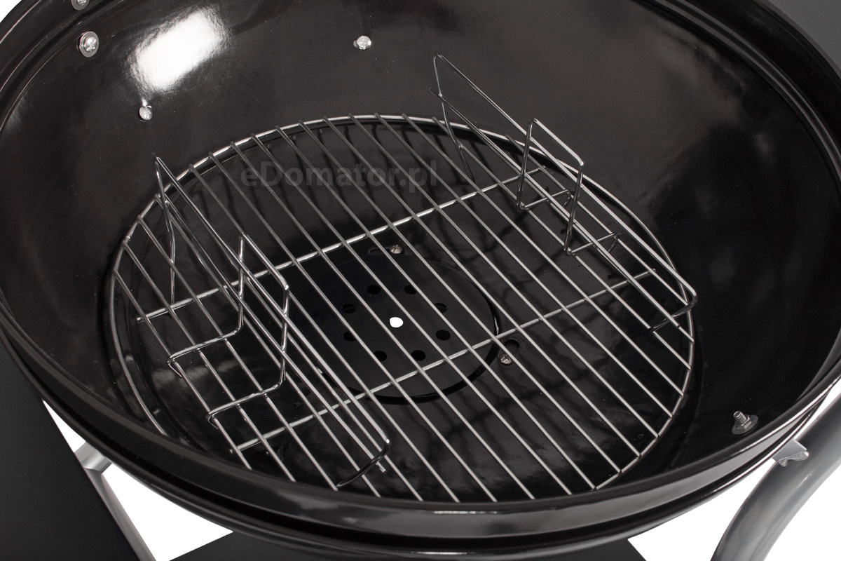 Grill ogrodowy Omega, okrągły z pokrywą i popielnikiem | Sklep ...