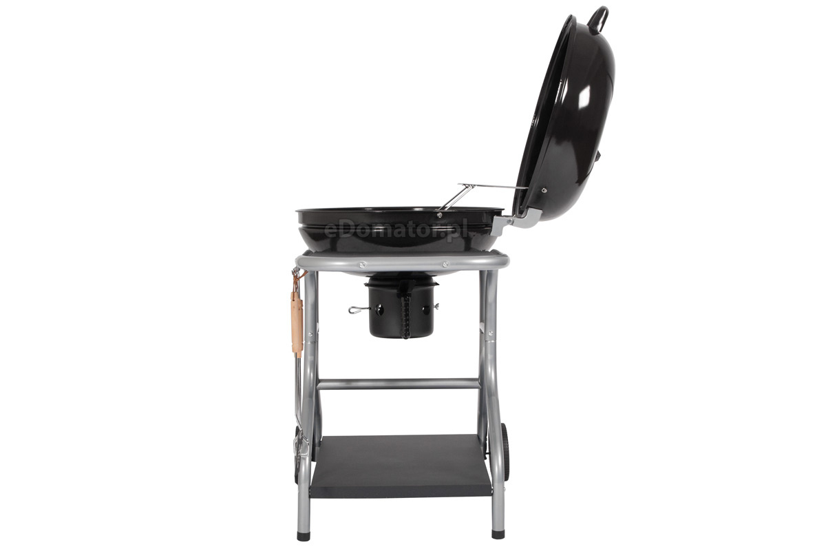 Grill ogrodowy Omega, okrągły z pokrywą i popielnikiem | Sklep ...